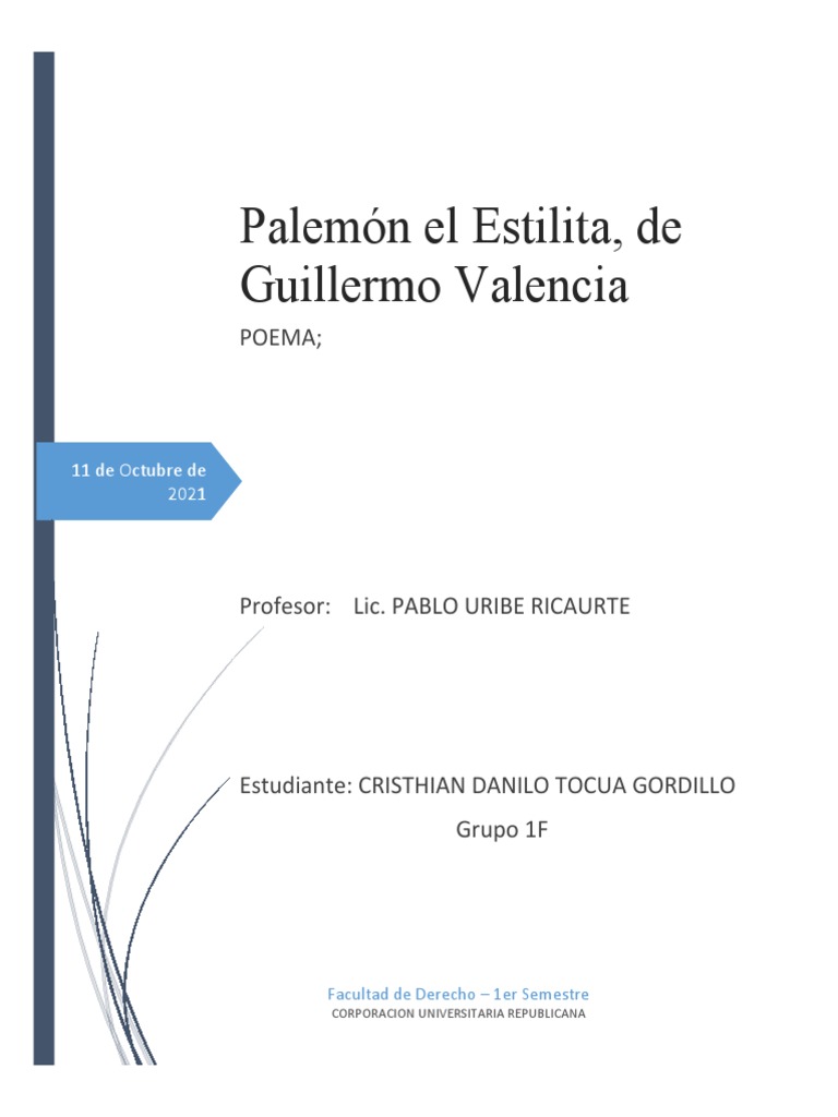 Análisis de "Palemón el Estilita" | PDF | Religión y espiritualidad