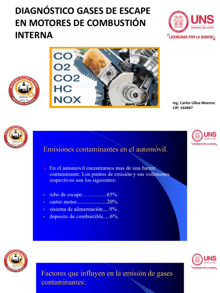 Gases de Escape Motores de Combustion Interna | PDF | Motor de combustión interna | Motor diesel