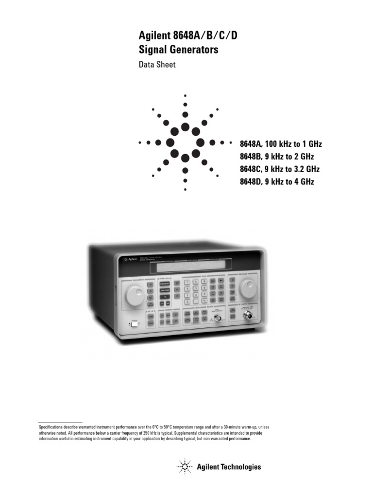 Agilent 8648A, 8648B, 8648C, 8648D | PDF | Hertz | Frequency Modulation