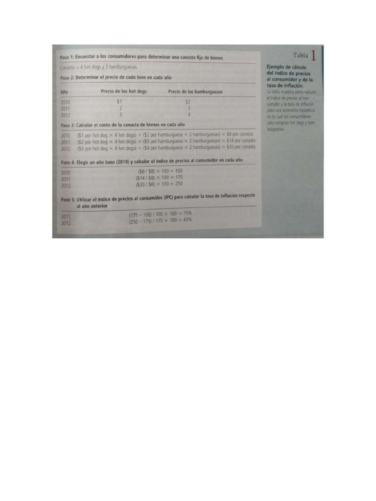 Ejemplo de Calculo de Indice de Precios Al Consumidor | PDF