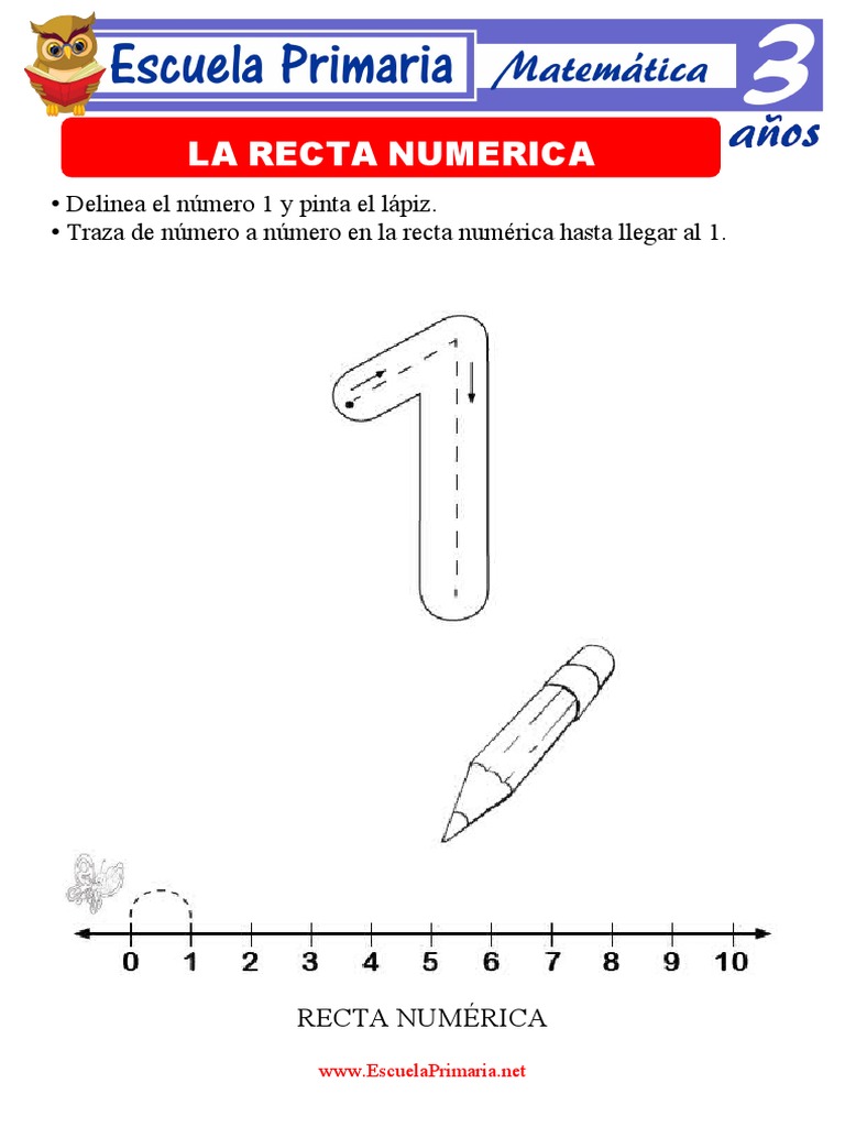 La Recta Numerica para Niños de Tres Años | PDF