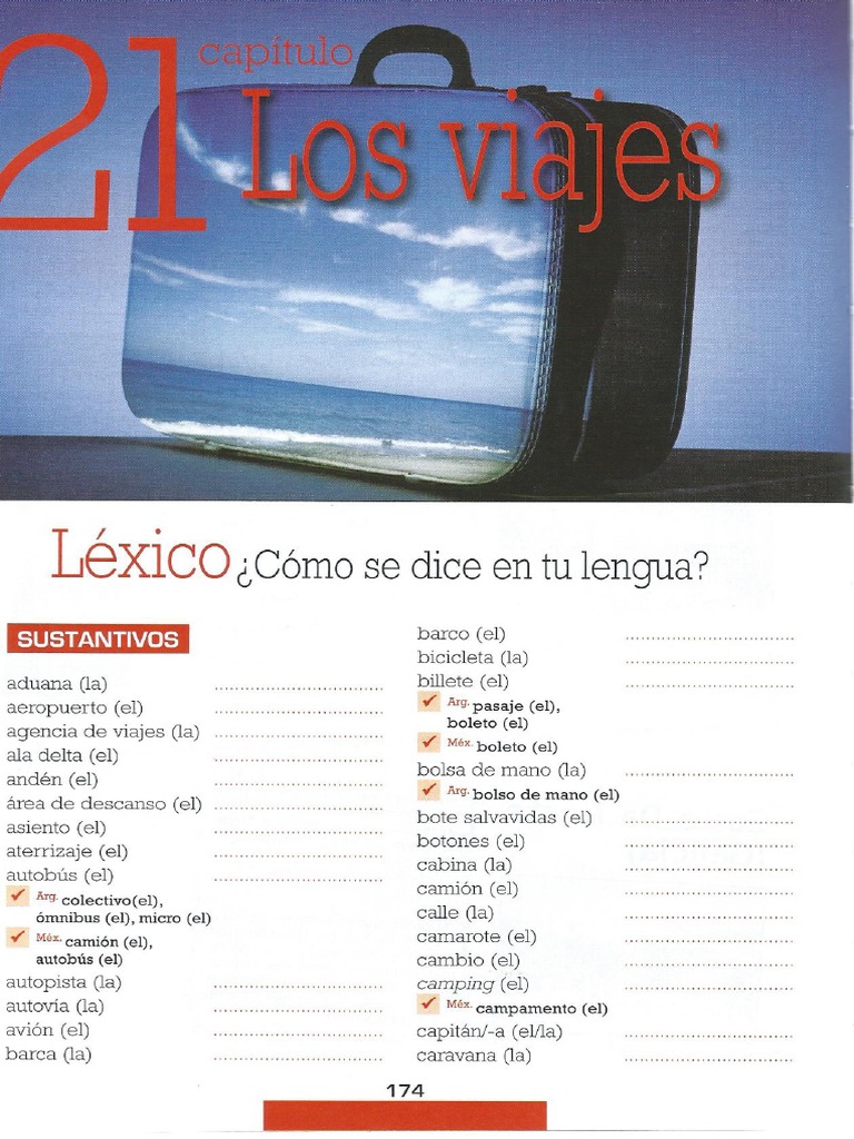 Los Viajes. Uso Interactivo Del Vocabulario. | PDF