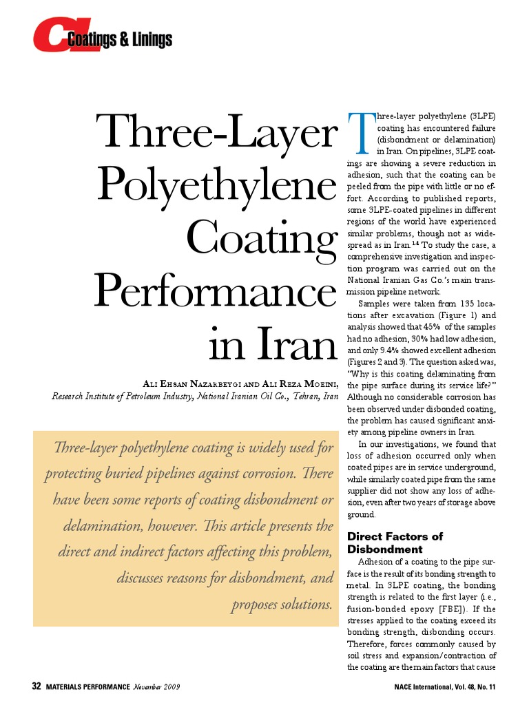 3LPE Coating Performance in Iran | PDF