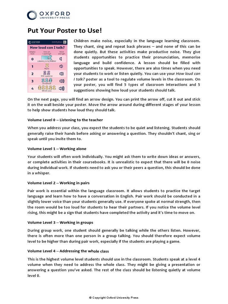 How Loud Can I Talk Poster | PDF | Classroom | Behavior Modification