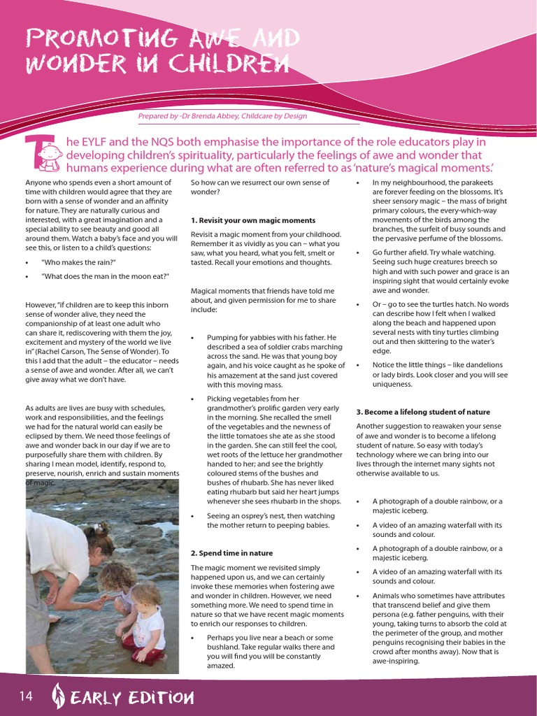 Promoting Awe and Wonder in Children | PDF