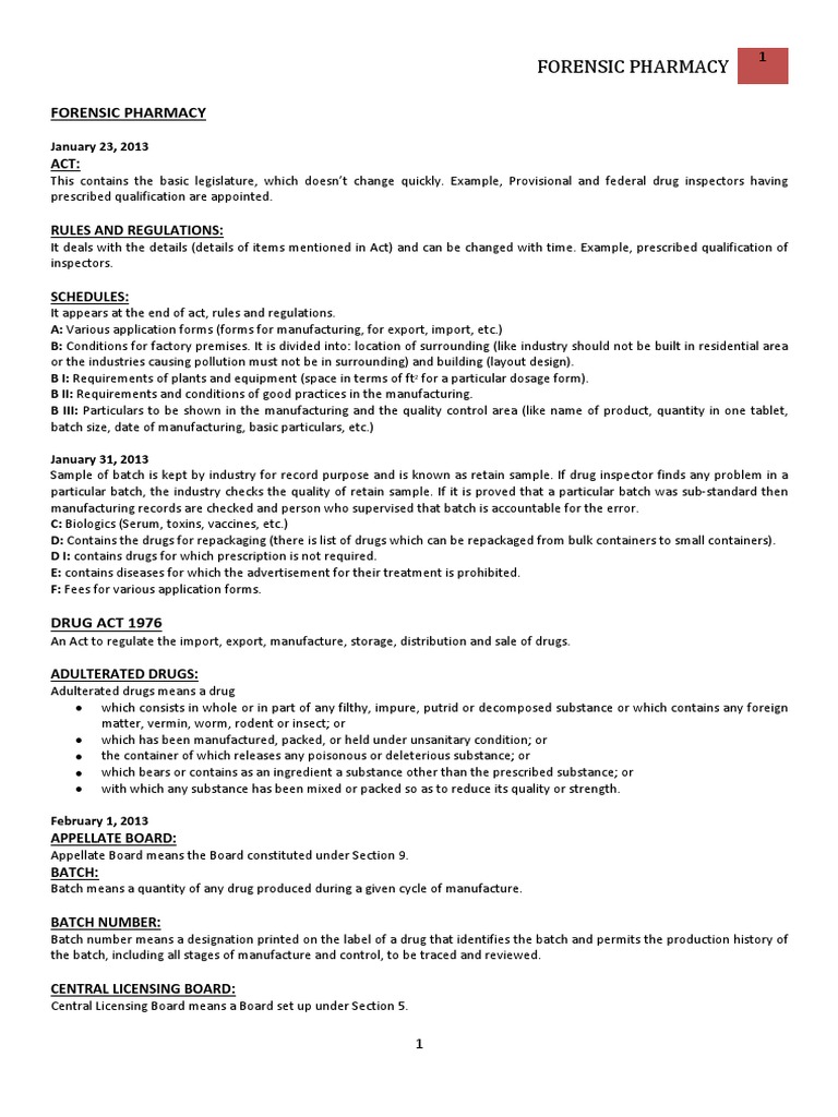 Forensic Pharmacy (Pakistan) | PDF | License | Pharmacy