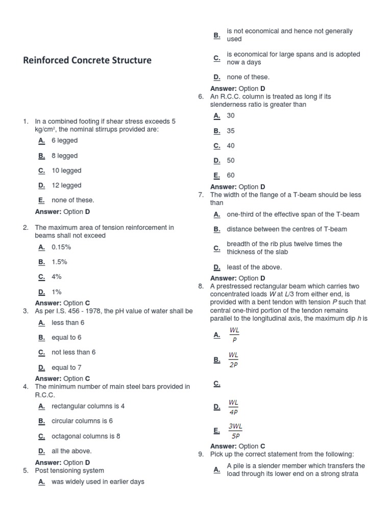 RCC India Bix | PDF | Beam (Structure) | Bending