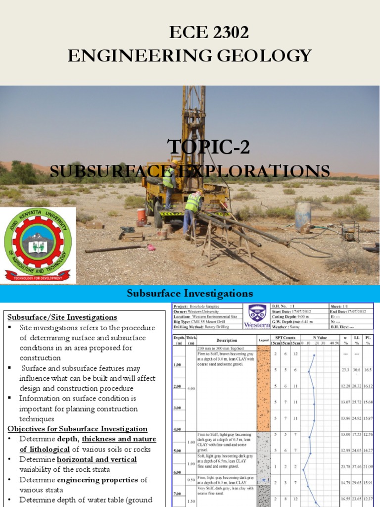 Topic-2 Subsurface Investigations | PDF