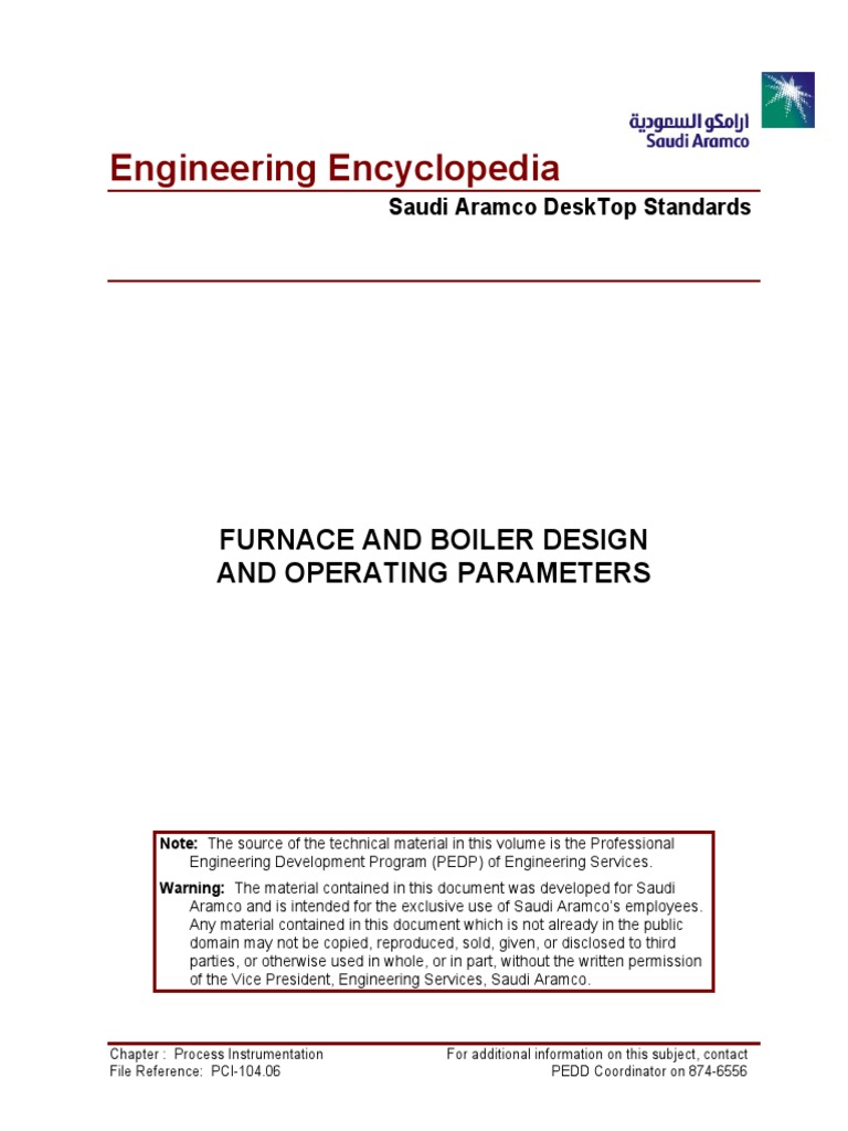 Furnace and Boiler Design and Operating Parameters | PDF