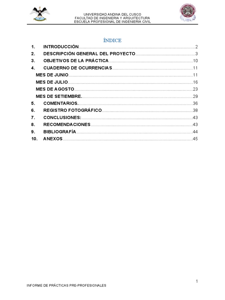 Informe De Practicas Final Pdf Diseño Hormigón
