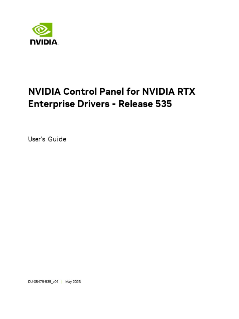536.67 Nvidia RTX Quadro Control Panel Quick Start Guide | PDF 536.67 Nvidia RTX Quadro Control Panel Quick Start Guide | PDF