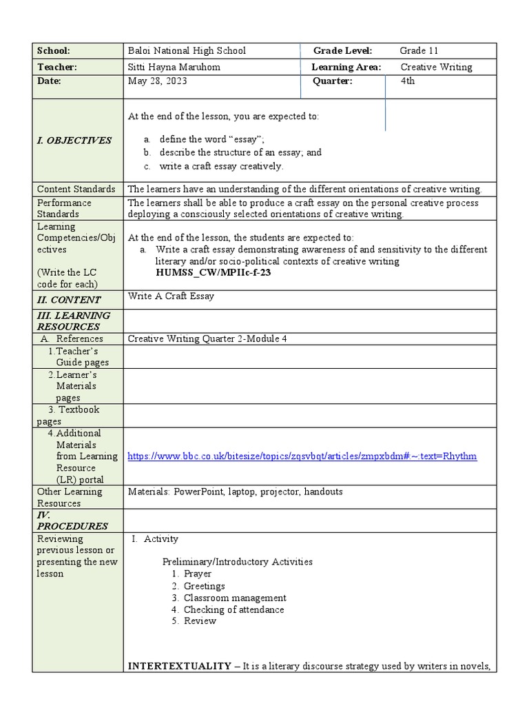 DLP Essay | PDF | Essays | Intertextuality