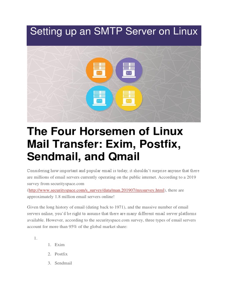 Setting Up An SMTP Server On Linux | PDF | Domain Name System ...