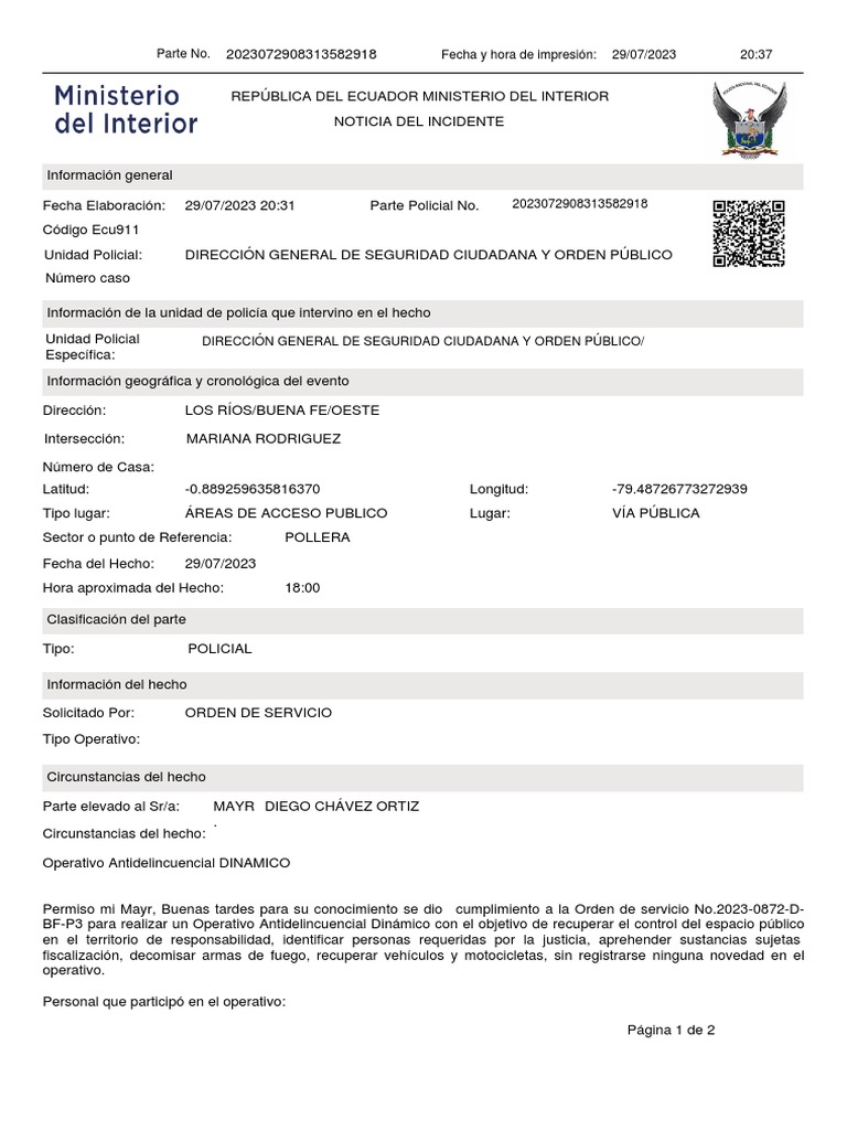 Codigos Policiales | PDF | Policía