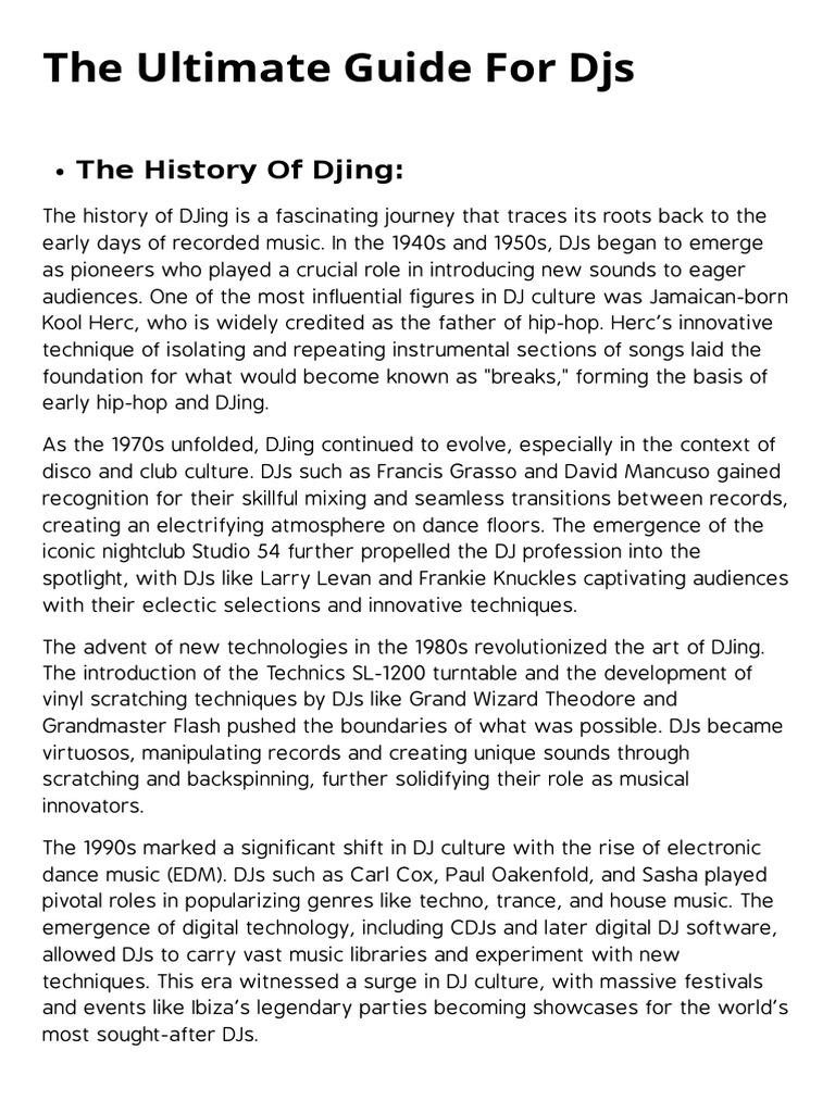 The Ultimate Guide For Djs 2 | PDF | Language Arts & Discipline | Foreign Language Studies