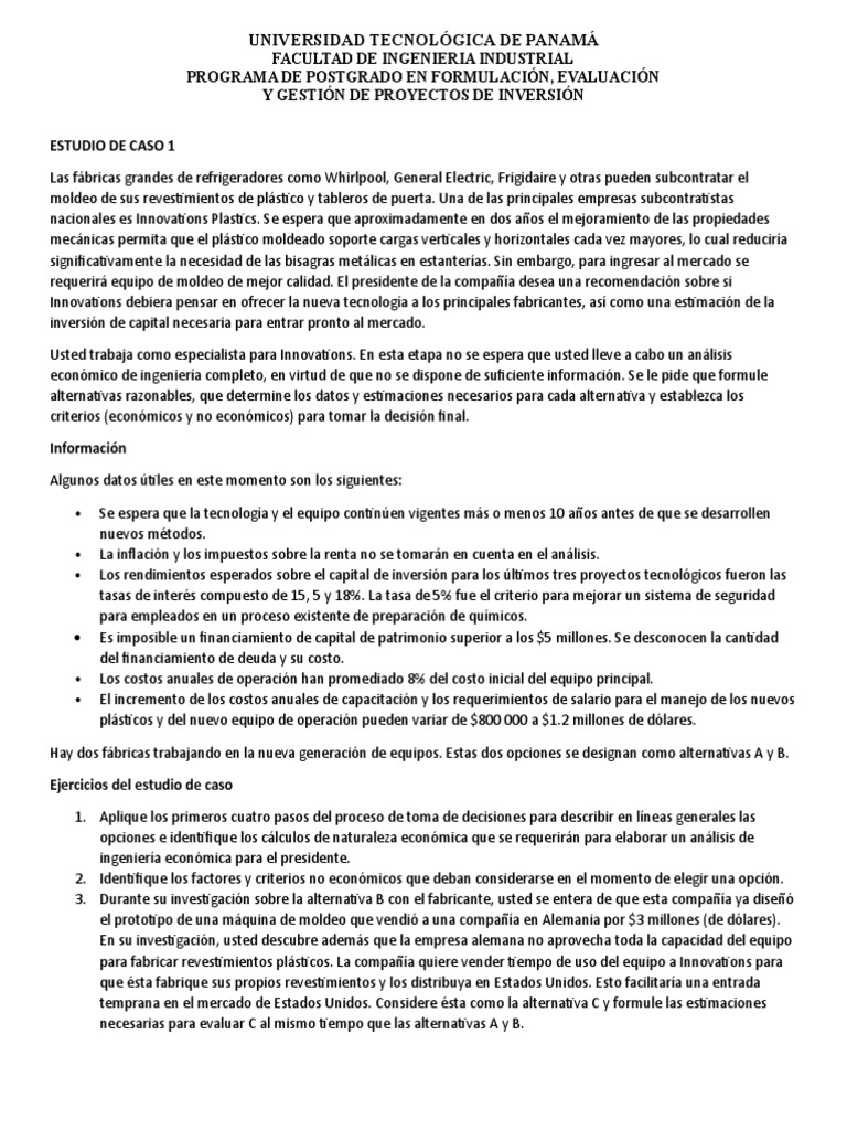 Estudio de Caso 1 | PDF