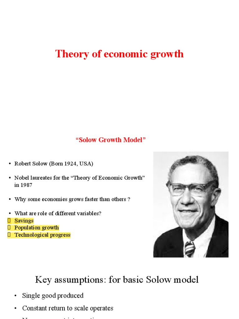 Theory of Economic Growth | PDF | Economic Growth | Production Function