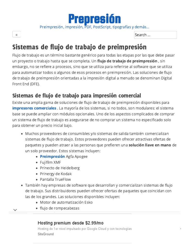 Prepress Workflow System | PDF