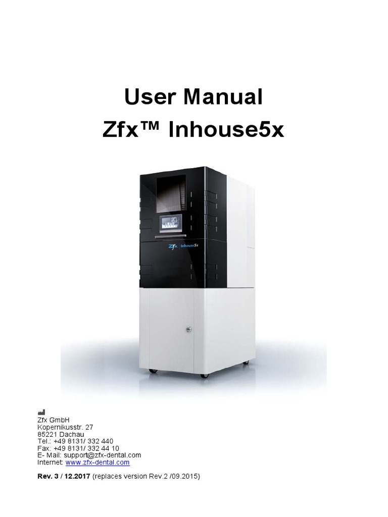 Operating Manual For ZFX Inhouse5x | PDF | Power Supply | Fires