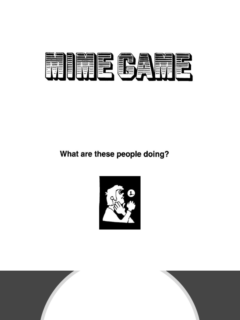 Mime Game | PDF