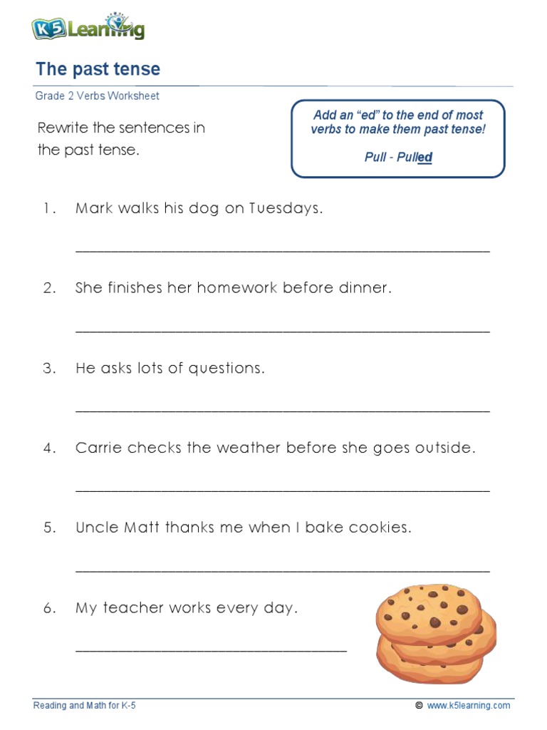 Grade 2 Past Tense Verbs Worksheet | PDF