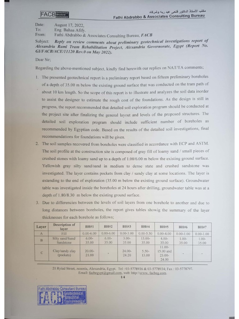 Geotechnical Report | PDF
