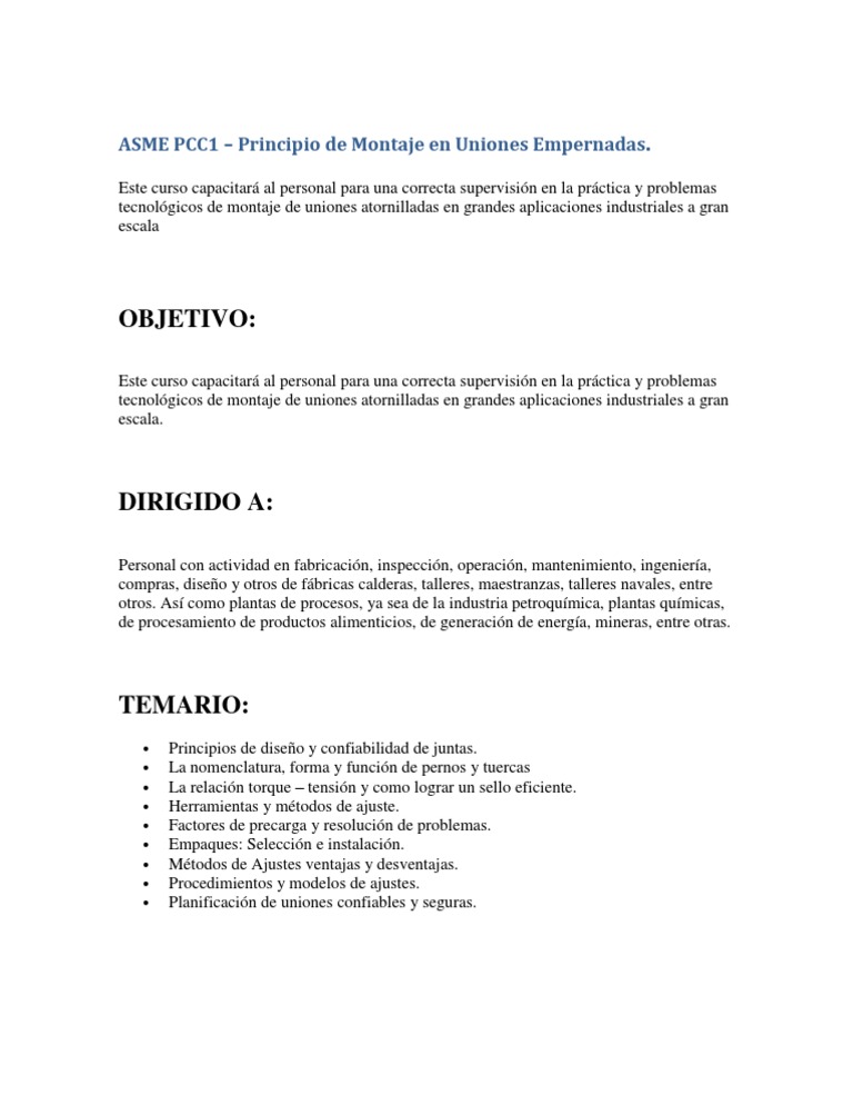 Asme PCC1 | PDF | Tecnología