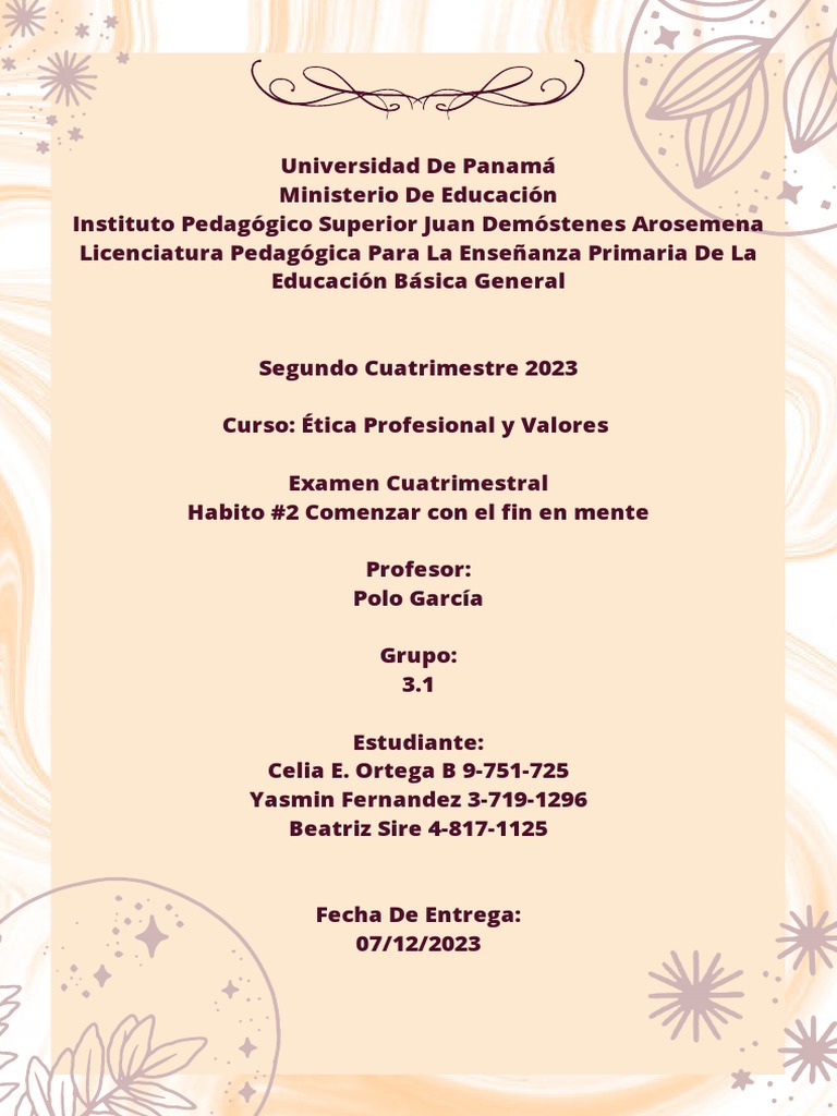 Habito #2 Comenzar Con El Fin en Mente | PDF