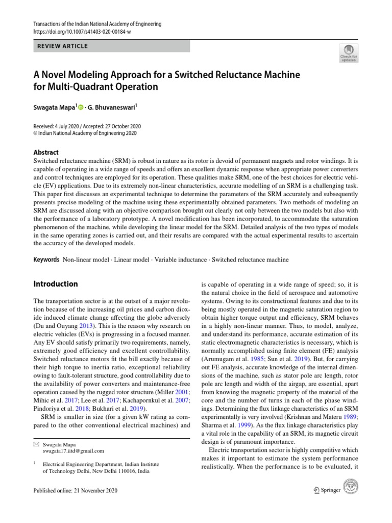A Novel Modeling Approach For A Switched Pdf
