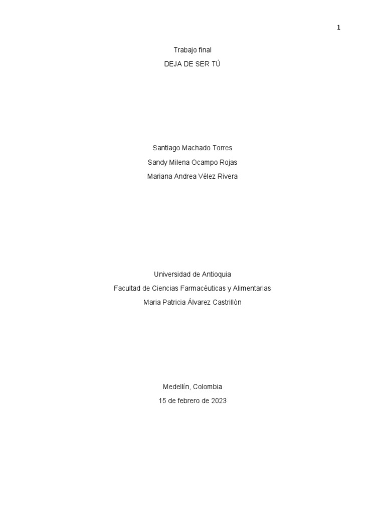 Deja De Ser Tú Pdf Mente Importar