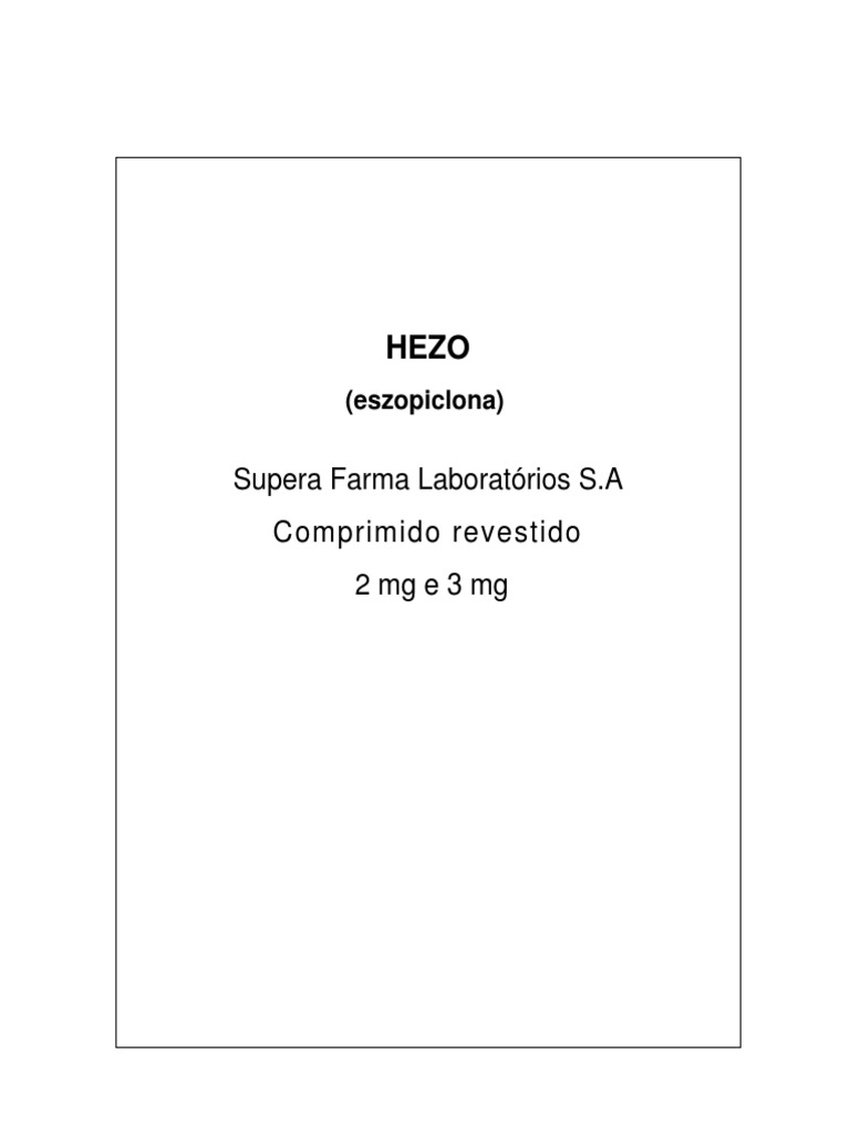Bula Do Hezo 2mg | PDF | Bem-estar