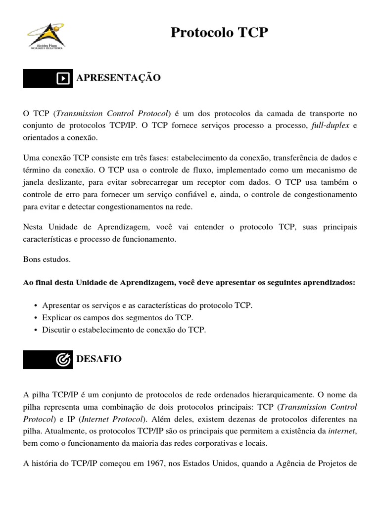 Protocolo TCP | PDF
