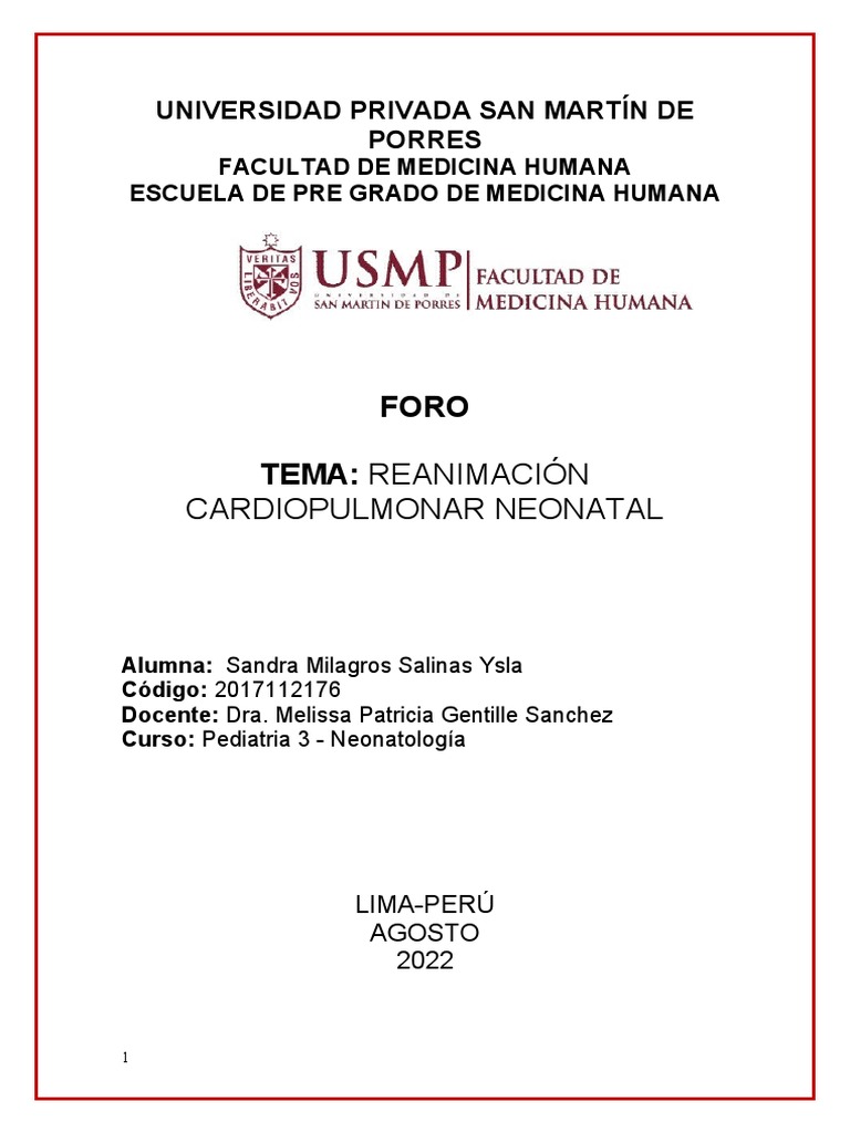RCP Neonatal: Guía Práctica y Pasos | PDF | Reanimación cardiopulmonar ...