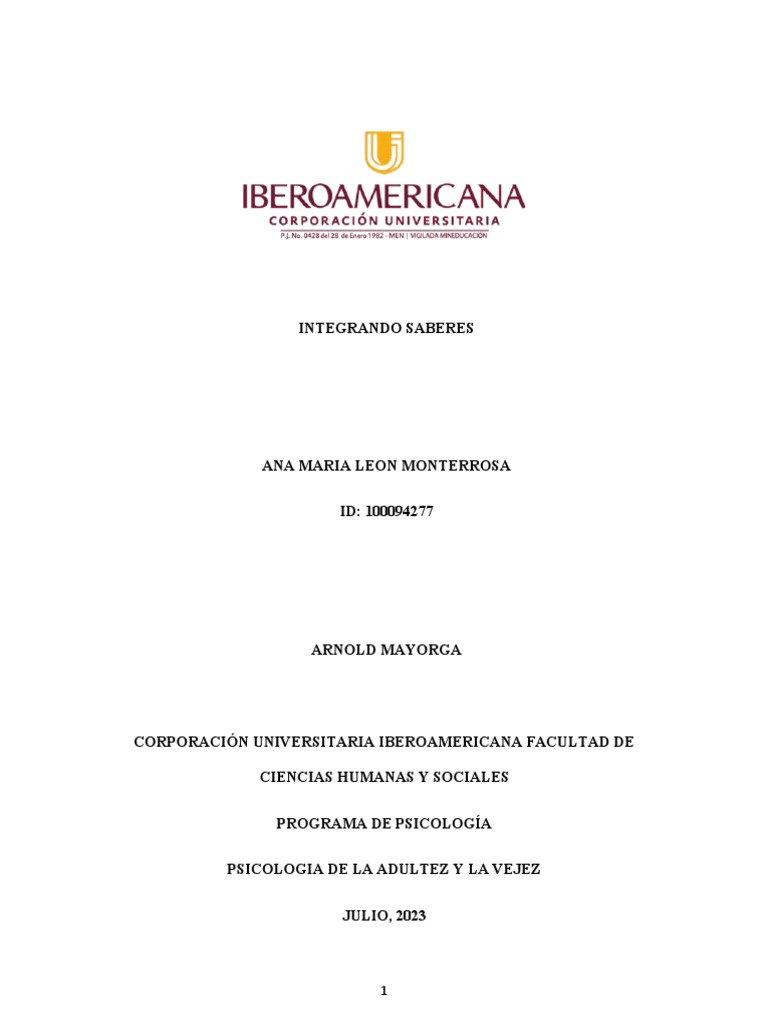 Actividad 2 (Integrando Saberes) | PDF