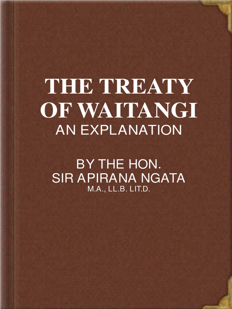 Sir Apirana Ngata on the Treaty of Waitangi | PDF