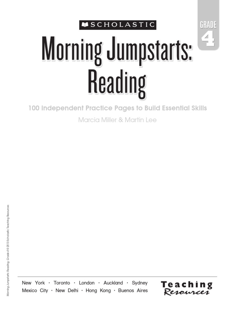 Morning Jumpstarts Reading Grade 4 (Scholastic) | PDF