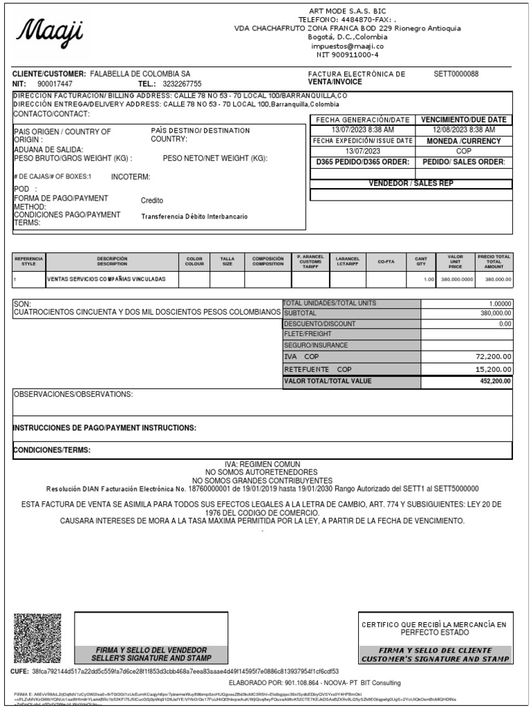 Factura Electrónica de Venta | PDF | Tecnología bancaria | Impuestos