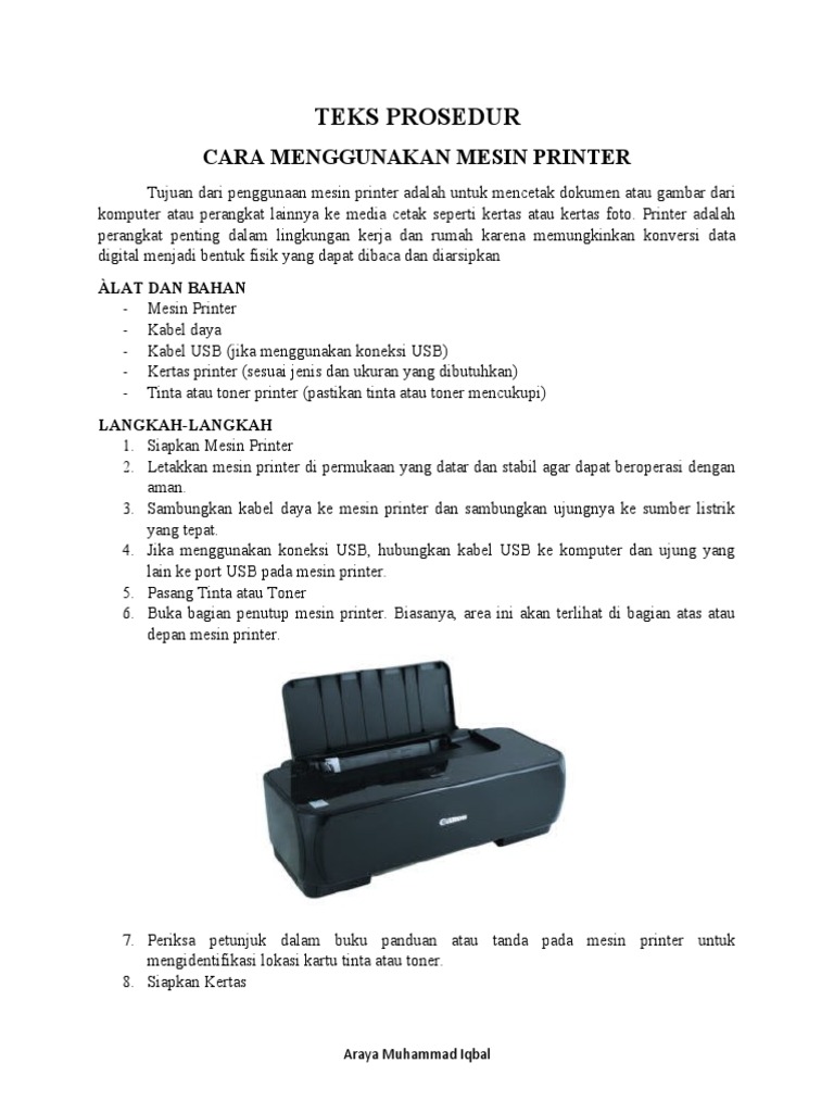 Teks Prosedur Bahasa Indonesia | PDF