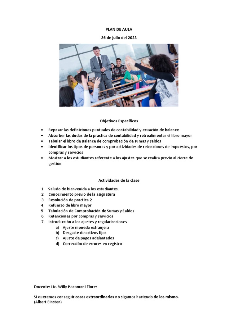 Plan de Aula | PDF