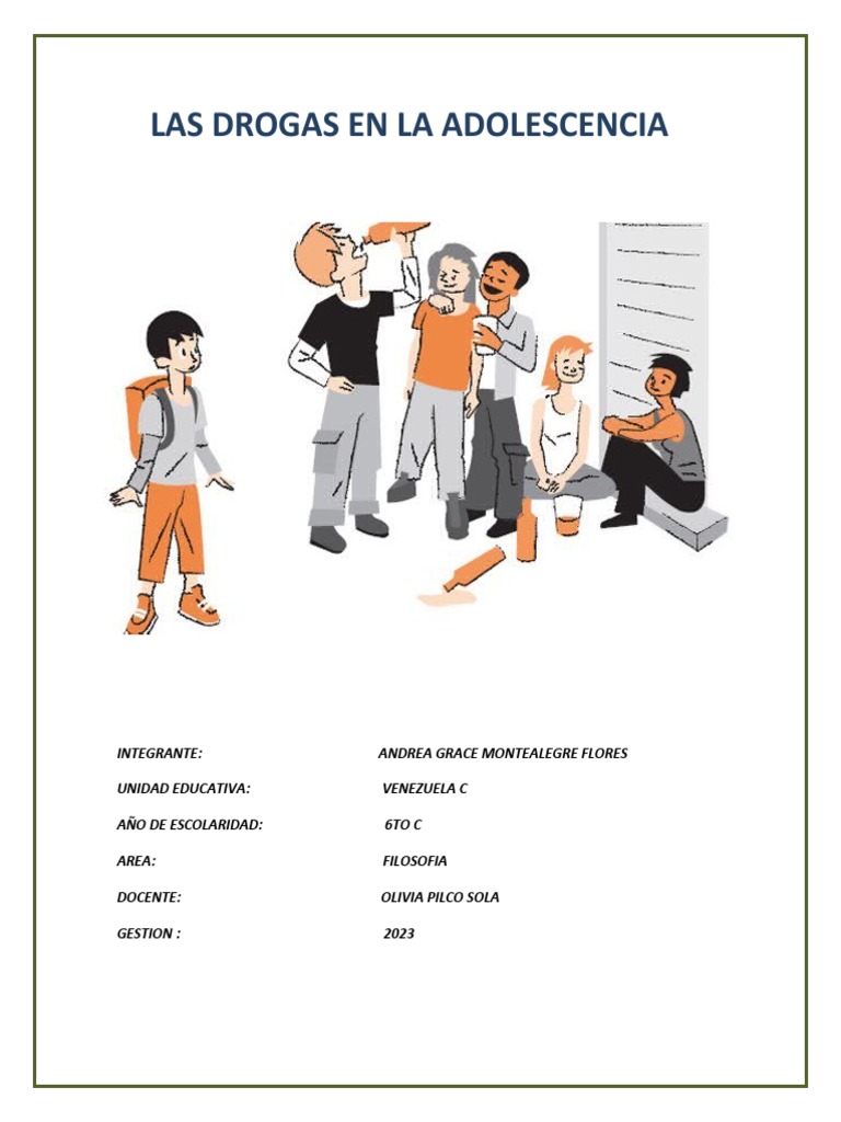 Las Drogas En La Adolescencia Pdf
