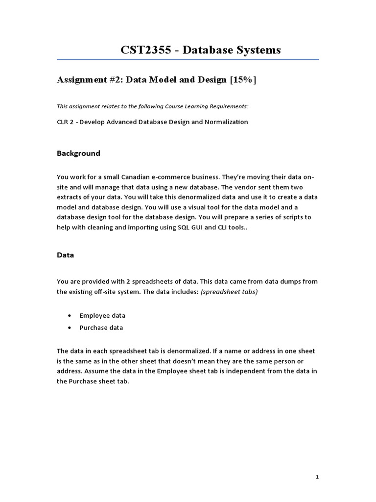 CST2355 - A2 | PDF | Data Model | Databases