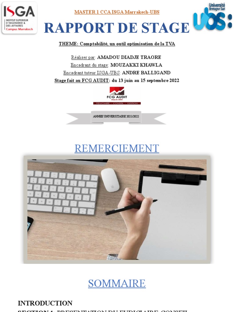 Rapport de Stage ISGA | Télécharger gratuitement PDF | Impôts | Taxe ...