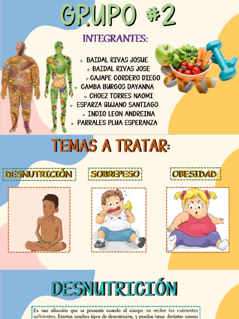 Desnutrición Sobrepeso Y Obesidad Pdf