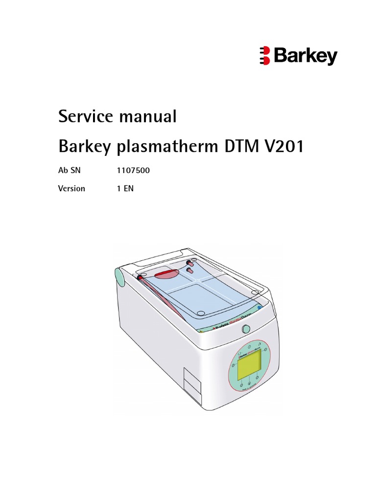 (Barkey) Plasmatherm - Service Manual | PDF
