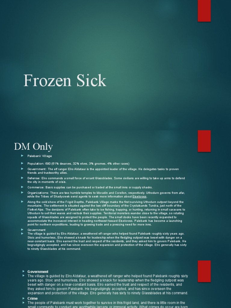 Frozen Sick | PDF