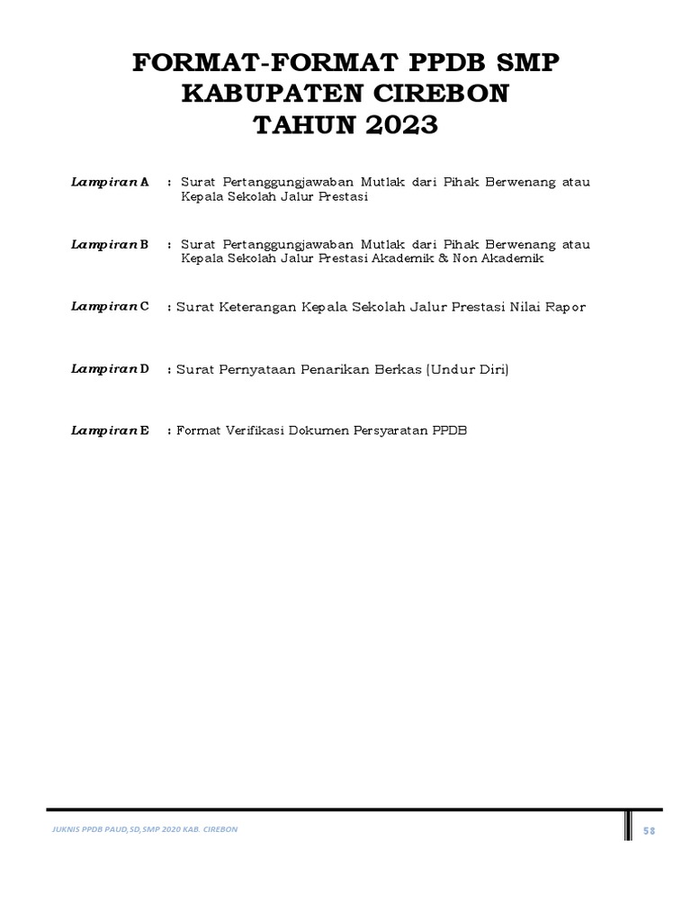 @format-Format PPDB SMP Kab. Cirebon 2023-2 | PDF