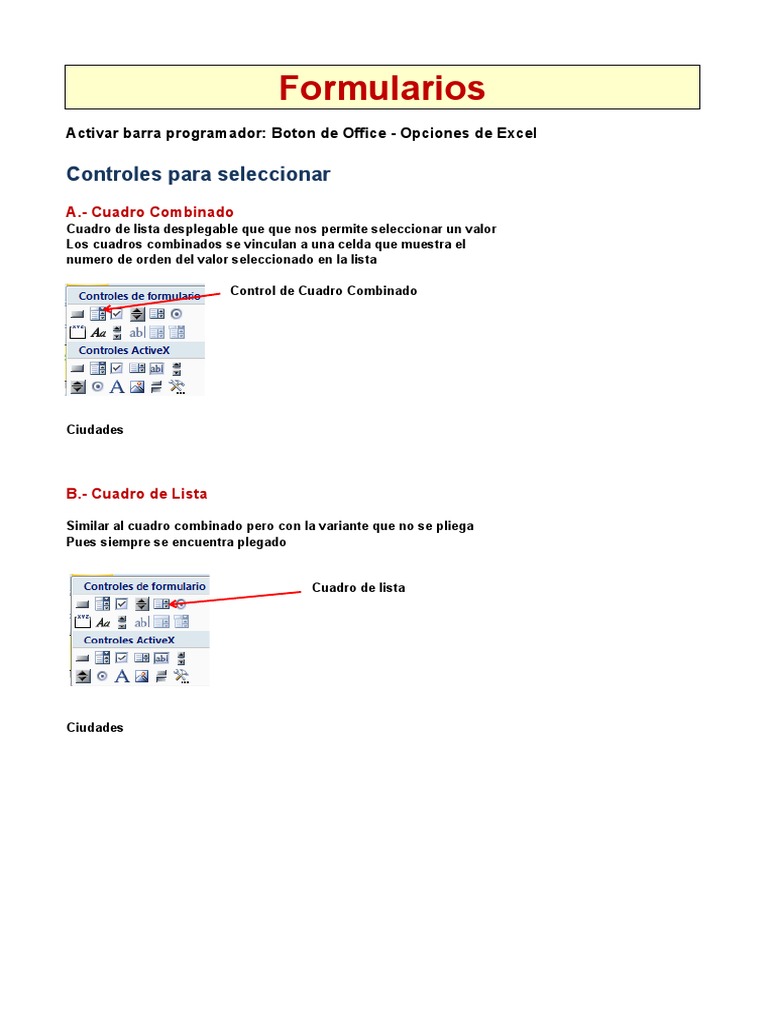 Formularios Introduccion | PDF Formularios Introduccion | PDF