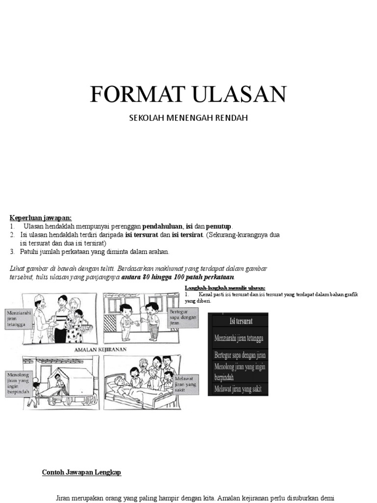 Format Ulasan BM Tingkatan 1-3 | PDF