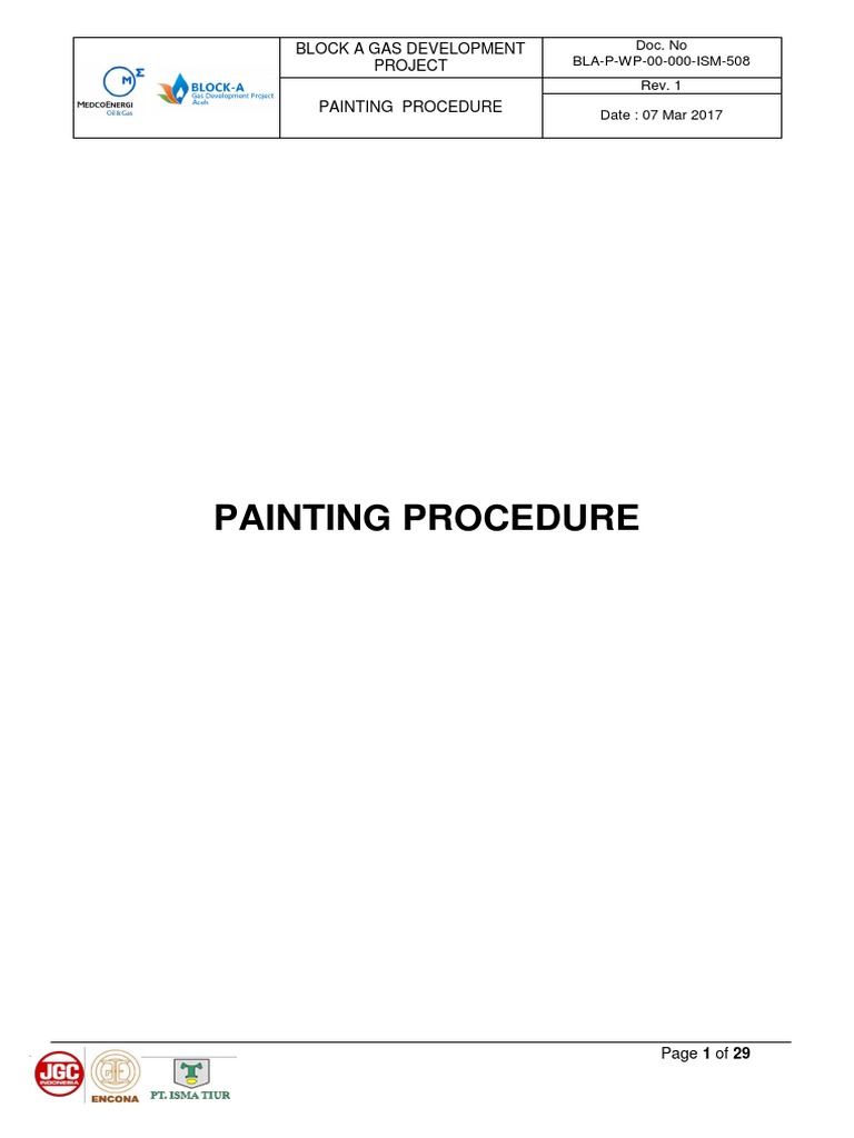 Painting Procedure Rev 1 | PDF | Paint | Chemical Substances