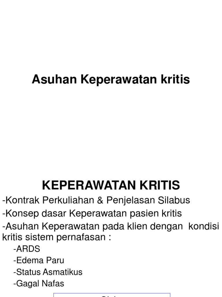 Materi Kep Kritis | PDF
